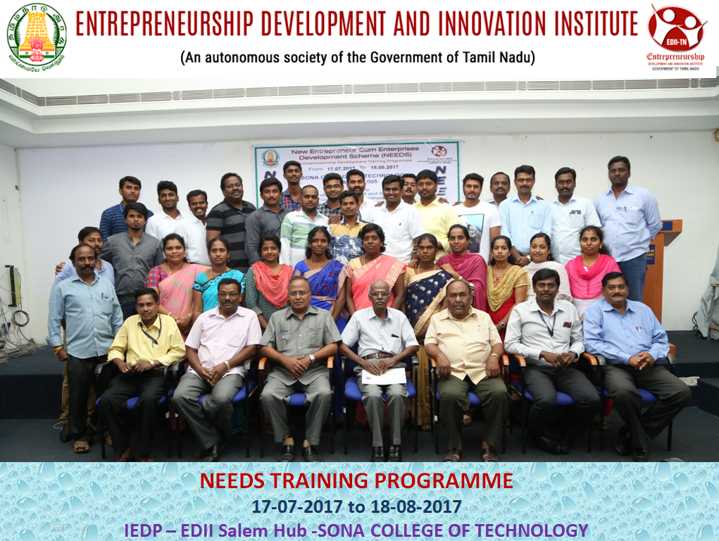 The NEEDS Training Programme - 2017-2018 by EDC, Sona College of ...
