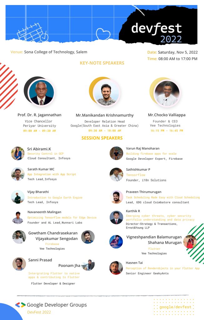 Google DevFest 2022 - SONA College of Technology | News and Events